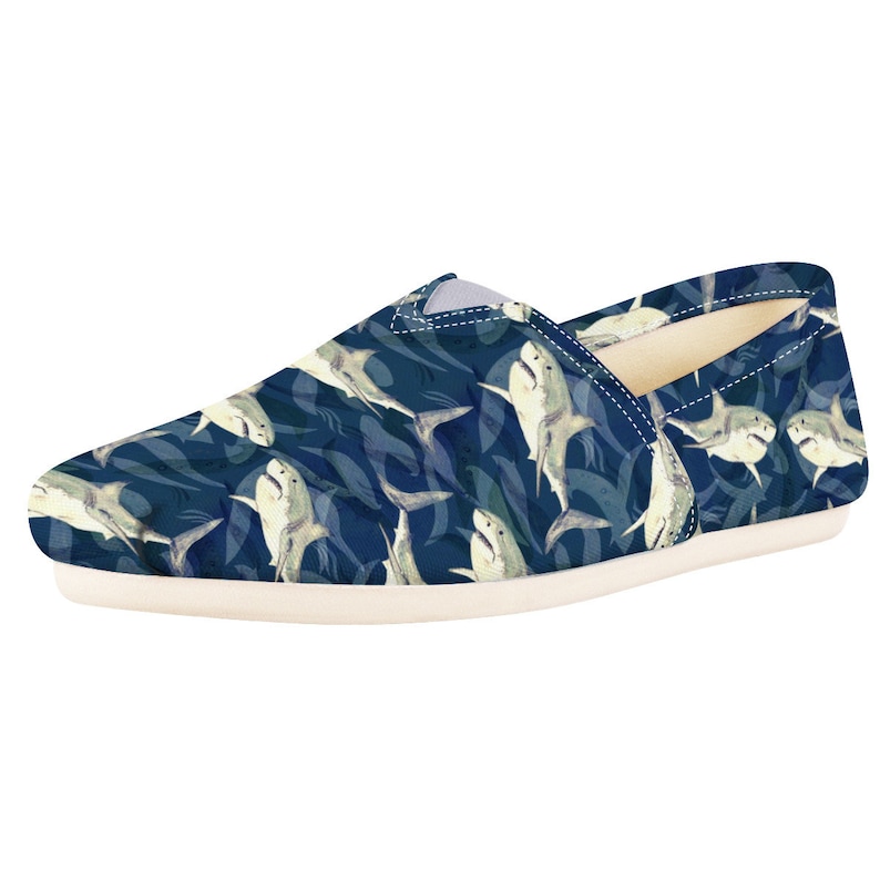 Shark Shoes Women Shoes Shoes With Shark Women Canvas - Etsy