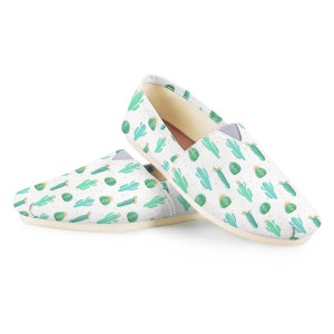 Cactus Shoes Cactus Women Shoes Shoes With Cactus Women Canvas Shoes ...
