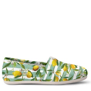 Lemon Shoes Lemon Women Shoes Shoes With Lemon Lemon Canvas Shoes Lemon ...