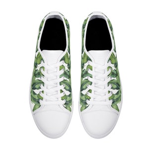 Tropical Leaves Shoes, Tropical Leaves Sneakers, Tropical Women Shoes ...