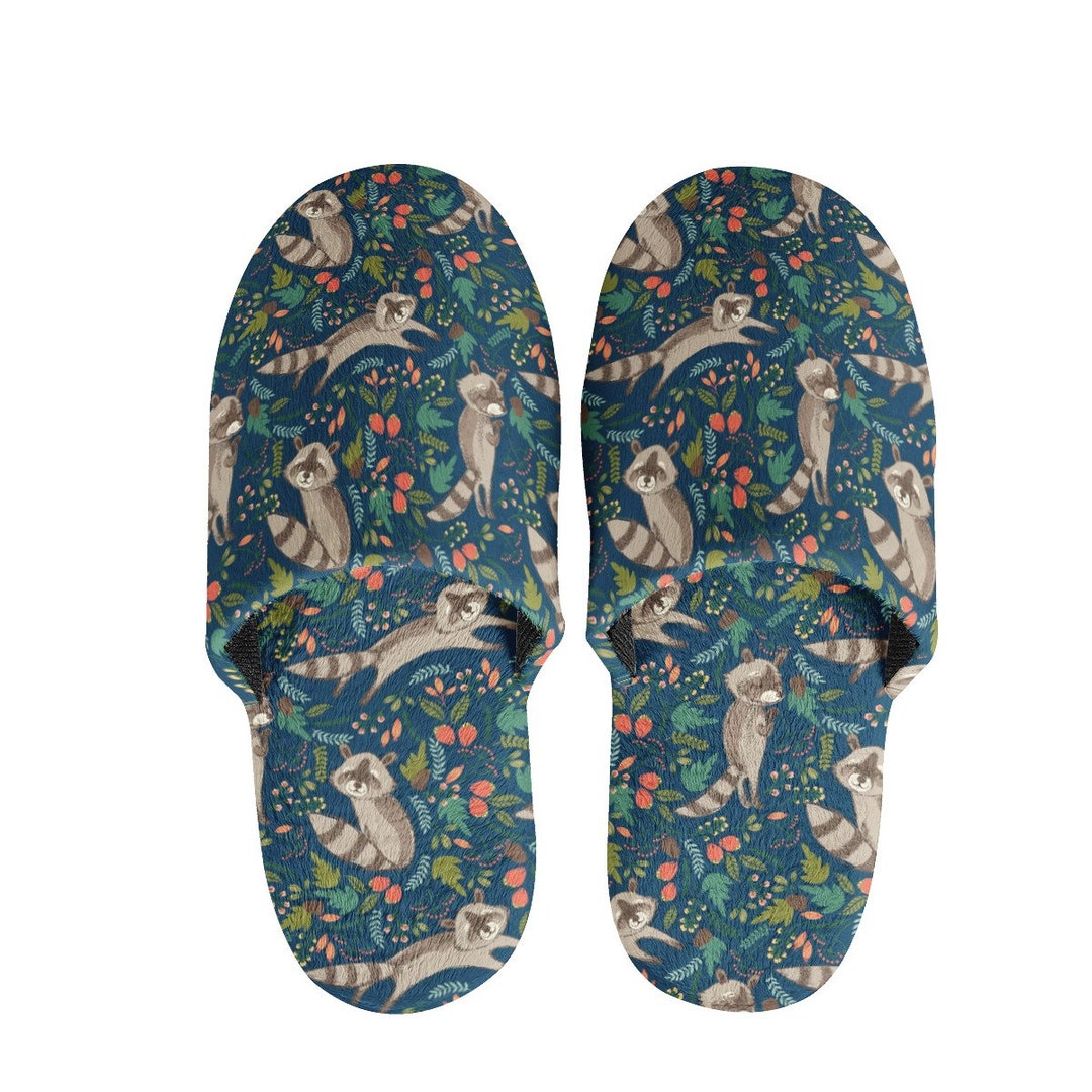 Raccoon Slippers With Anti-slip Soles - Etsy