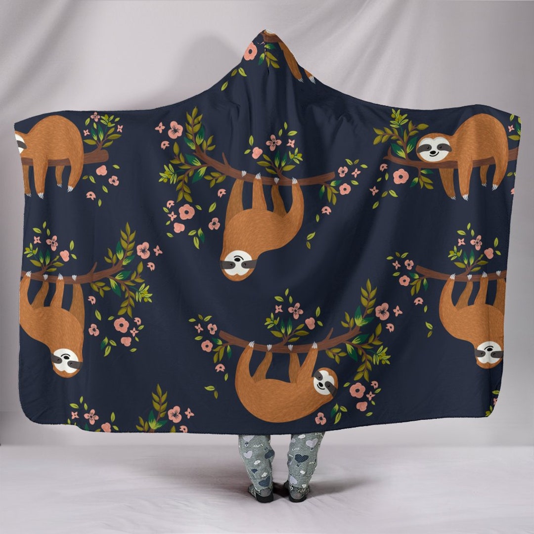 Sloth Hooded Blanket Sloth Blanket Sloth Blanket With Hood - Etsy