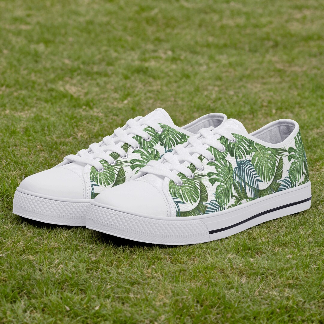 Tropical Leaves Shoes, Tropical Leaves Sneakers, Tropical Women Shoes ...