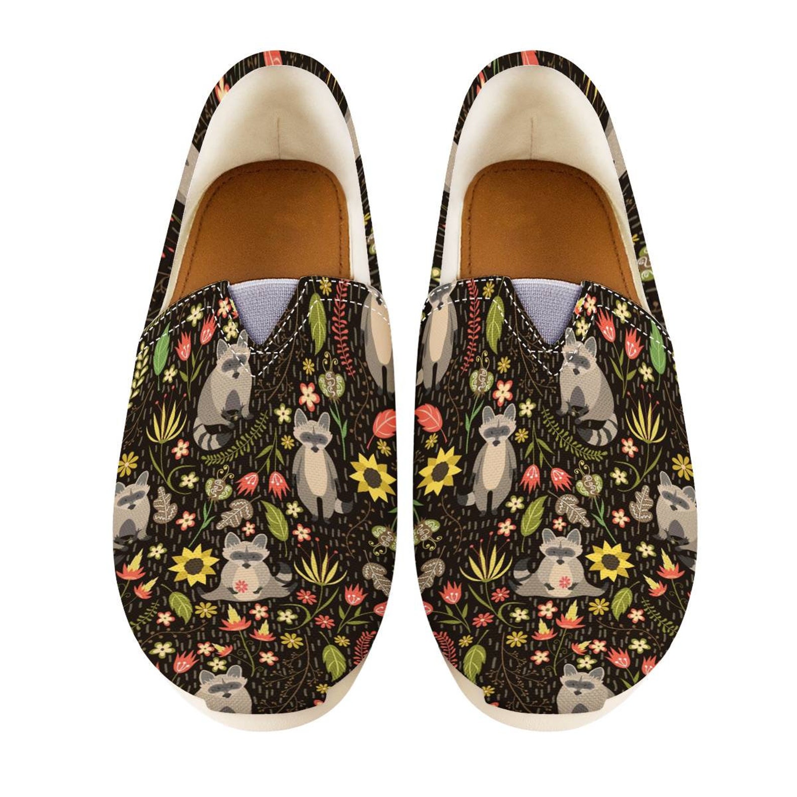 Raccoon Shoes Raccoon Women Shoes Shoes With Raccoon - Etsy