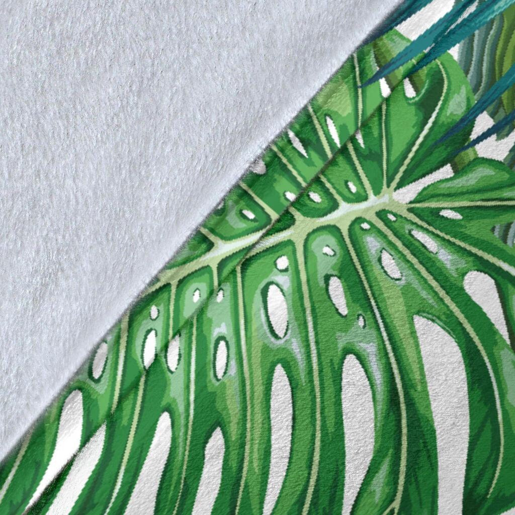 Tropical Leaves Blanket Tropical Leaves Throw Blanket | Etsy