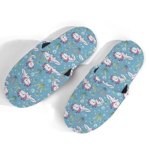 Axolotl Slippers, Suede Fabric With Rubber Sole, Adult & Kid Sizes - Etsy