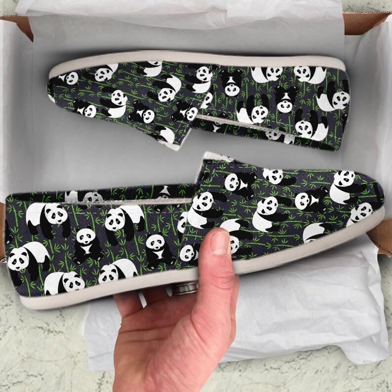 Panda Shoes Panda Women Shoes Shoes With Panda Panda - Etsy