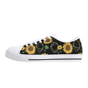 Sunflower Shoes, Sunflower Sneakers, Sunflower Women Shoes, Kid ...