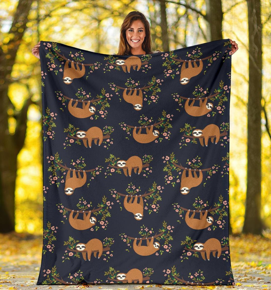 Sloth Blanket Sloth Throw Blanket Sloth Fleece Blanket - Etsy