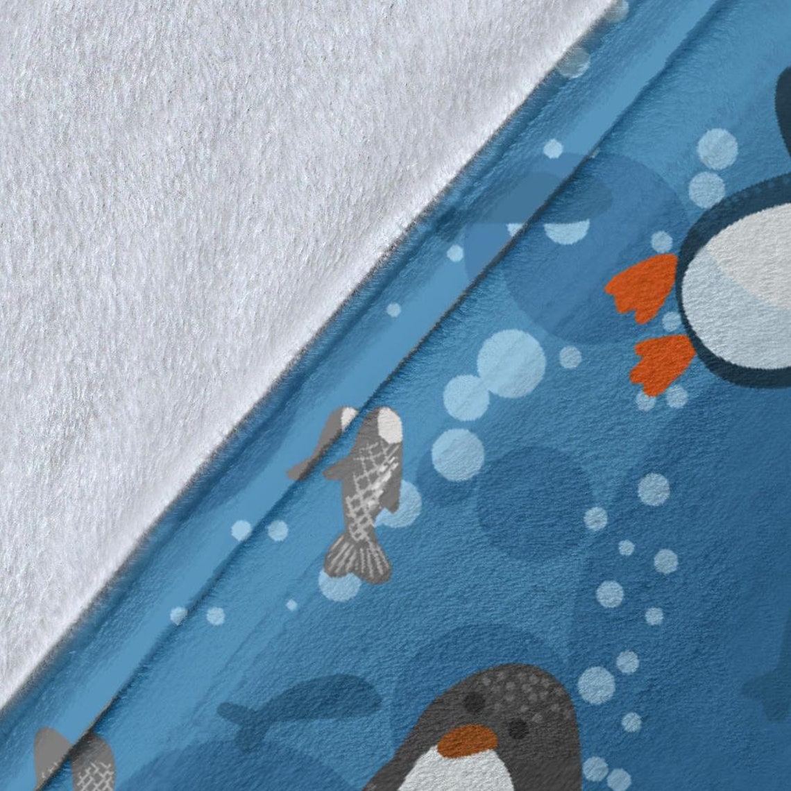 Penguin Blanket Penguin Throw Blanket Penguin Fleece | Etsy