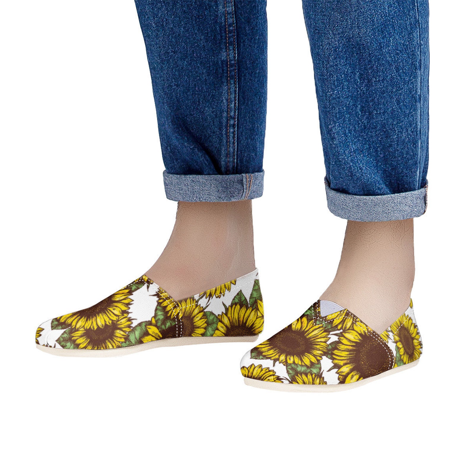Sunflower Shoes Sunflower Women Shoes Shoes With Sunflower | Etsy