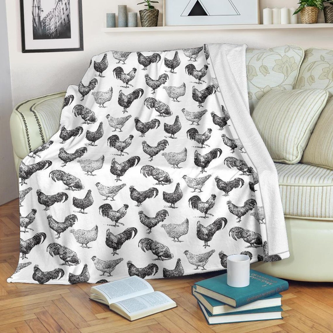 Chicken Blanket Chicken Throw Blanket Chicken Fleece Etsy