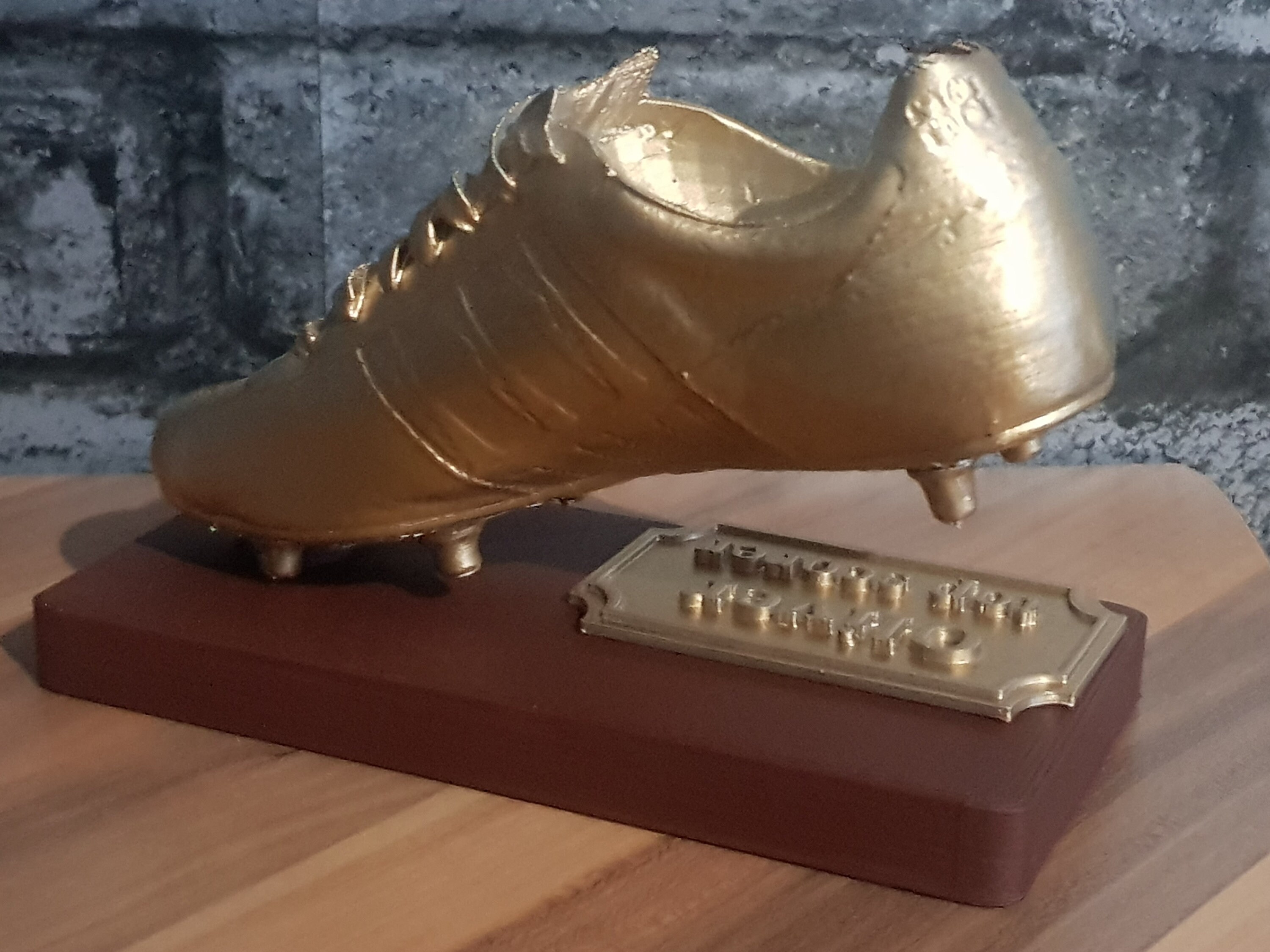 Golden Boot Replica Trophy/personalised Name Plate - Etsy