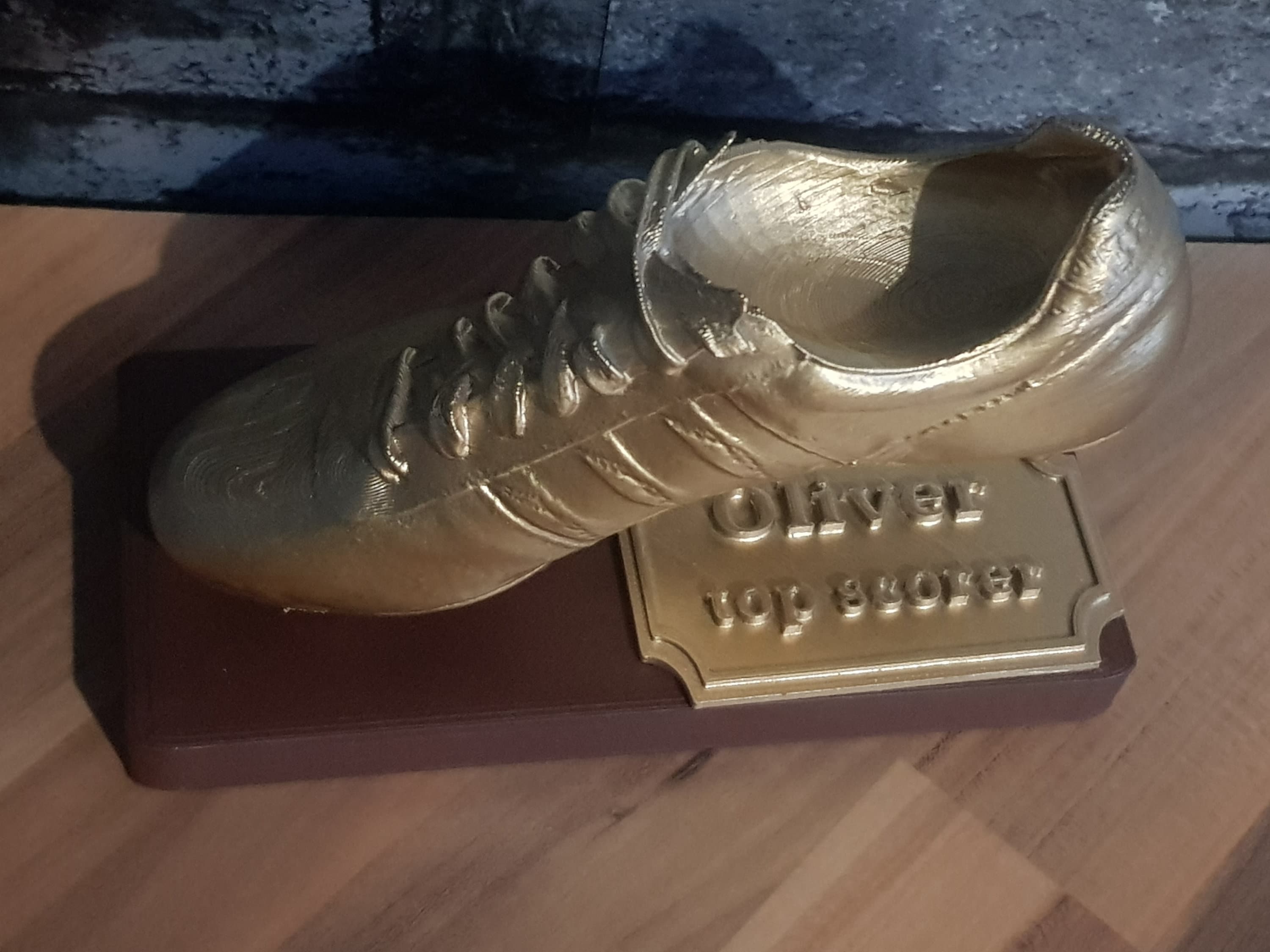 Golden Boot Replica Trophy/personalised Name Plate - Etsy