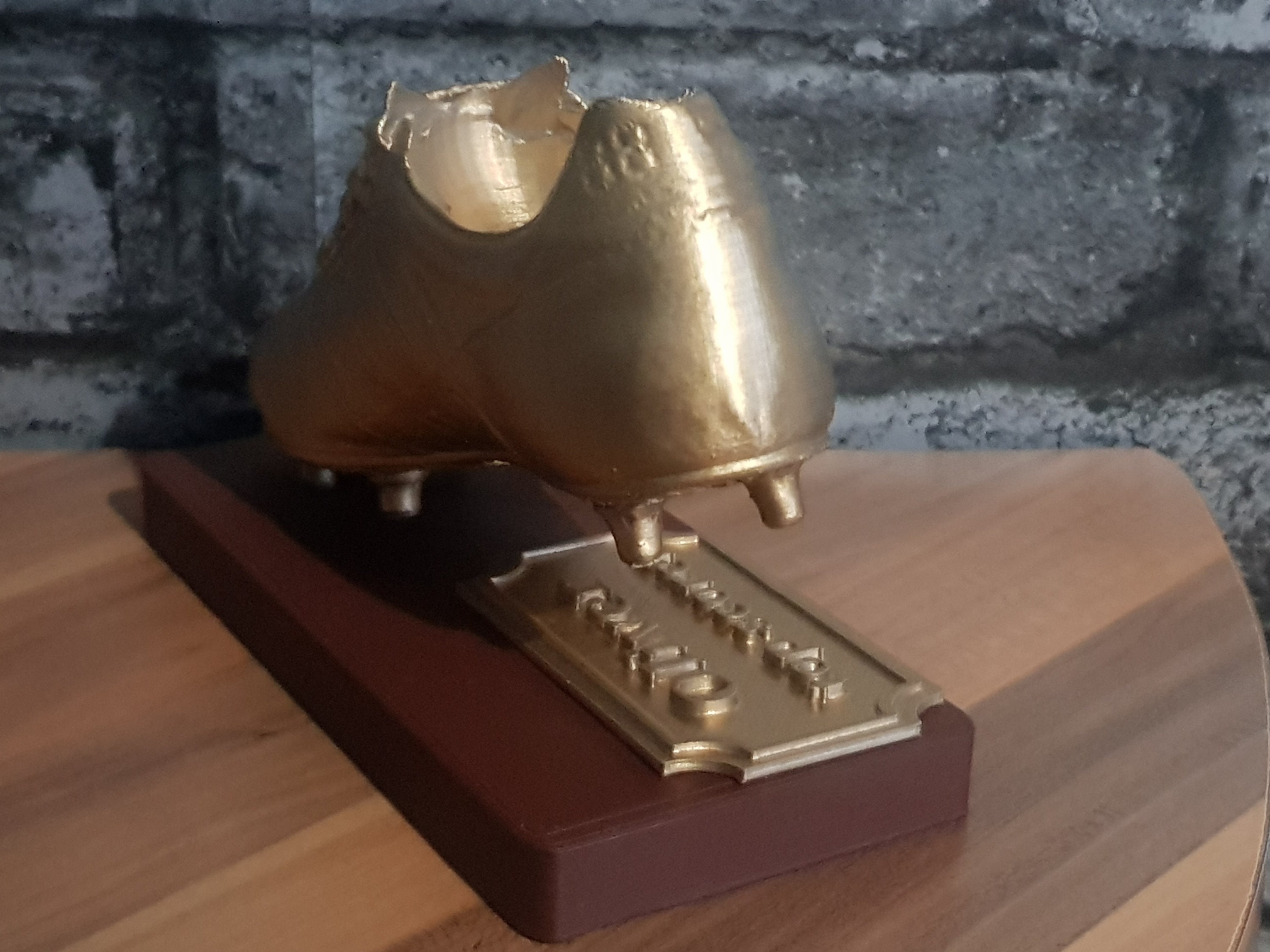 Golden Boot Replica Trophy/personalised Name Plate - Etsy