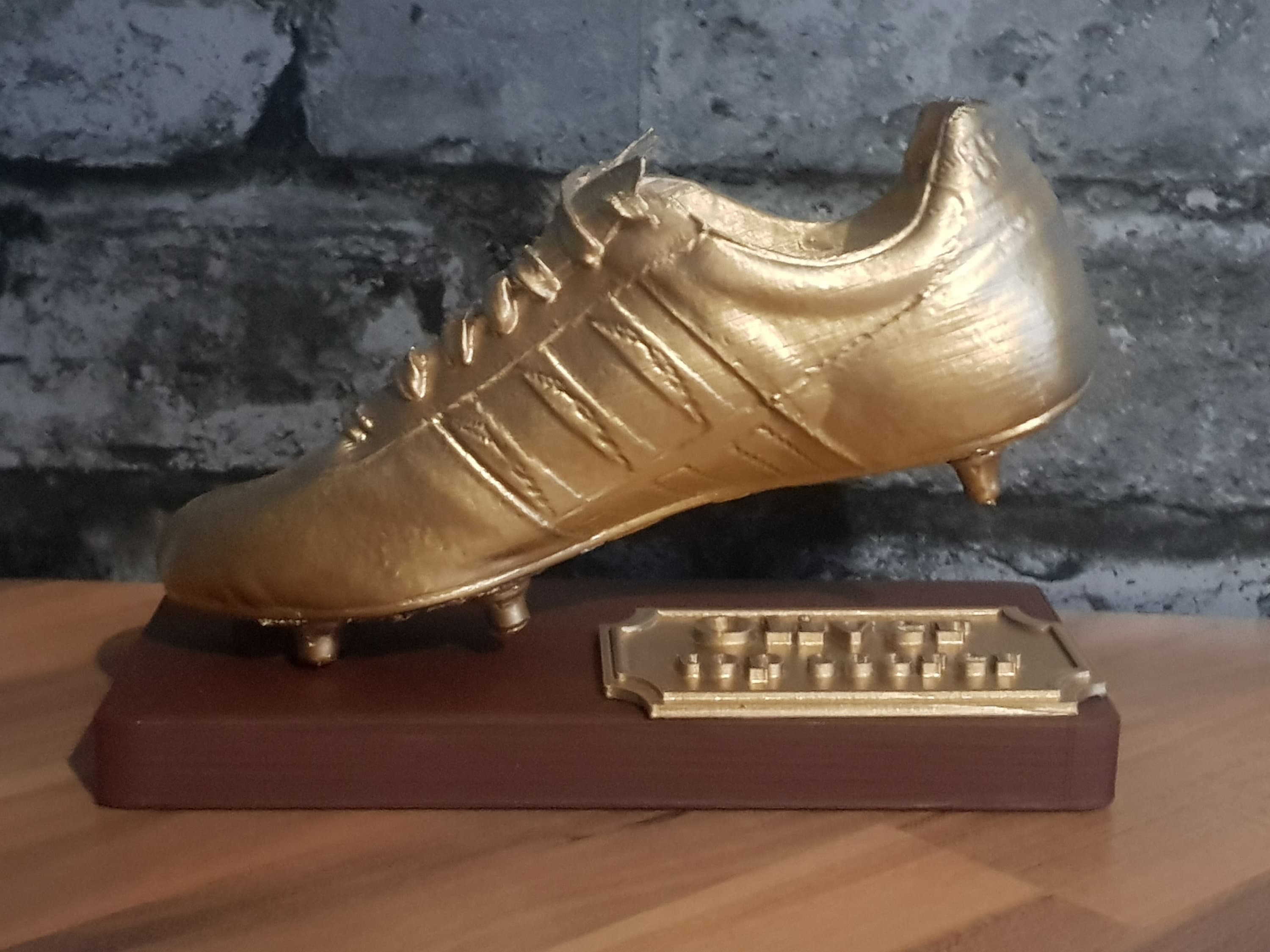 Golden Boot Replica Trophy/personalised Name Plate - Etsy