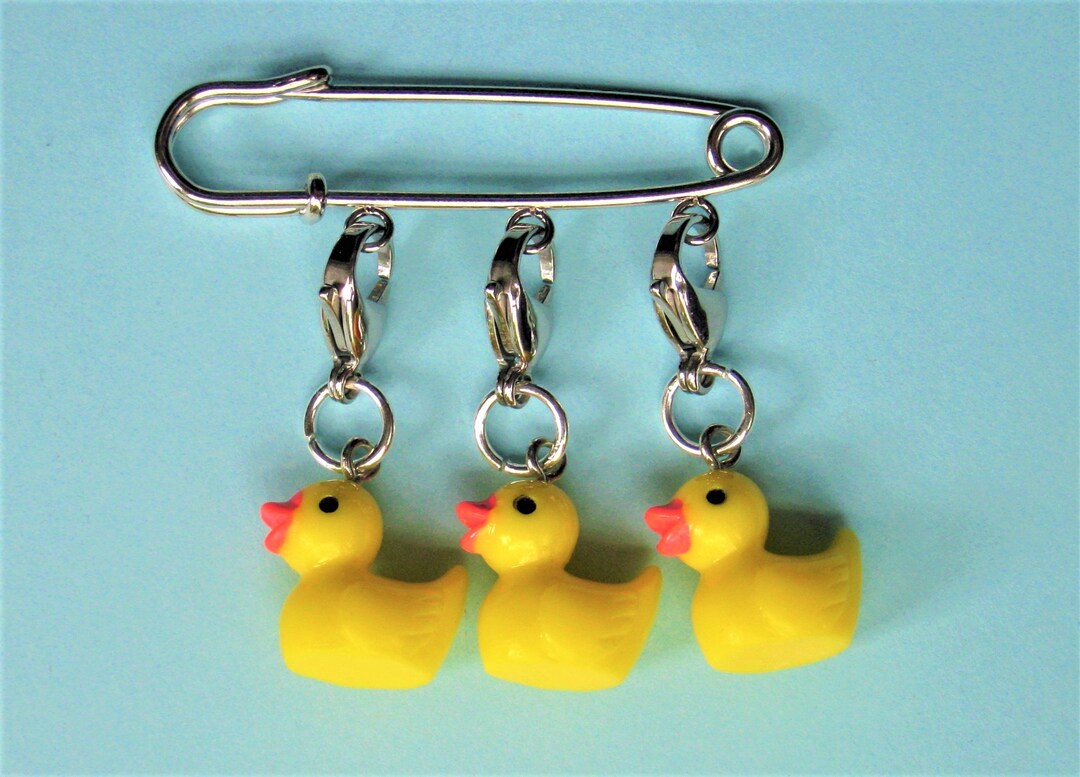 Rubber Duckie Progress Keepers, Stitch Markers, Set of Three, Crochet ...