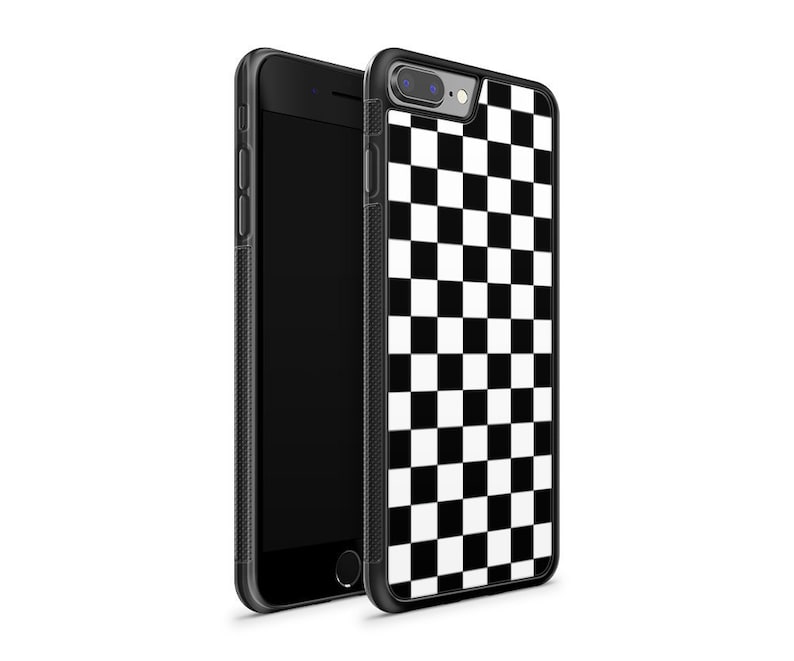Checkered Phone Case, Checkerboard iPhone Cover, Black and White iPhone ...