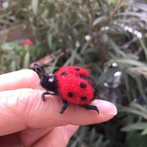 Needle Felted Ladybug Felted Ladybird Realistic Ladybug Felted Insect ...
