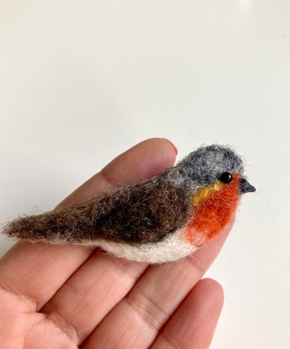 Needle Felted Robin Bird Brooch Bird Pin Mothers Day Gift - Etsy
