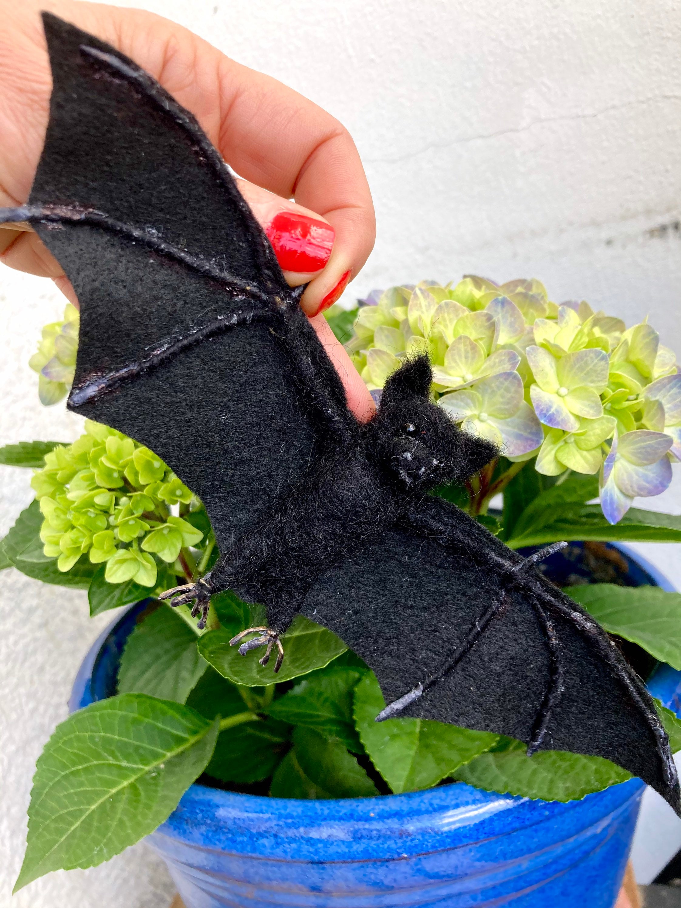 Needle Felted Realistic Bat Halloween Bat Vampire Bat | Etsy
