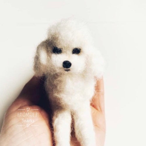 Needle Felted Poodle Dog Toy Poodle Wool Felt Toy Poodle - Etsy