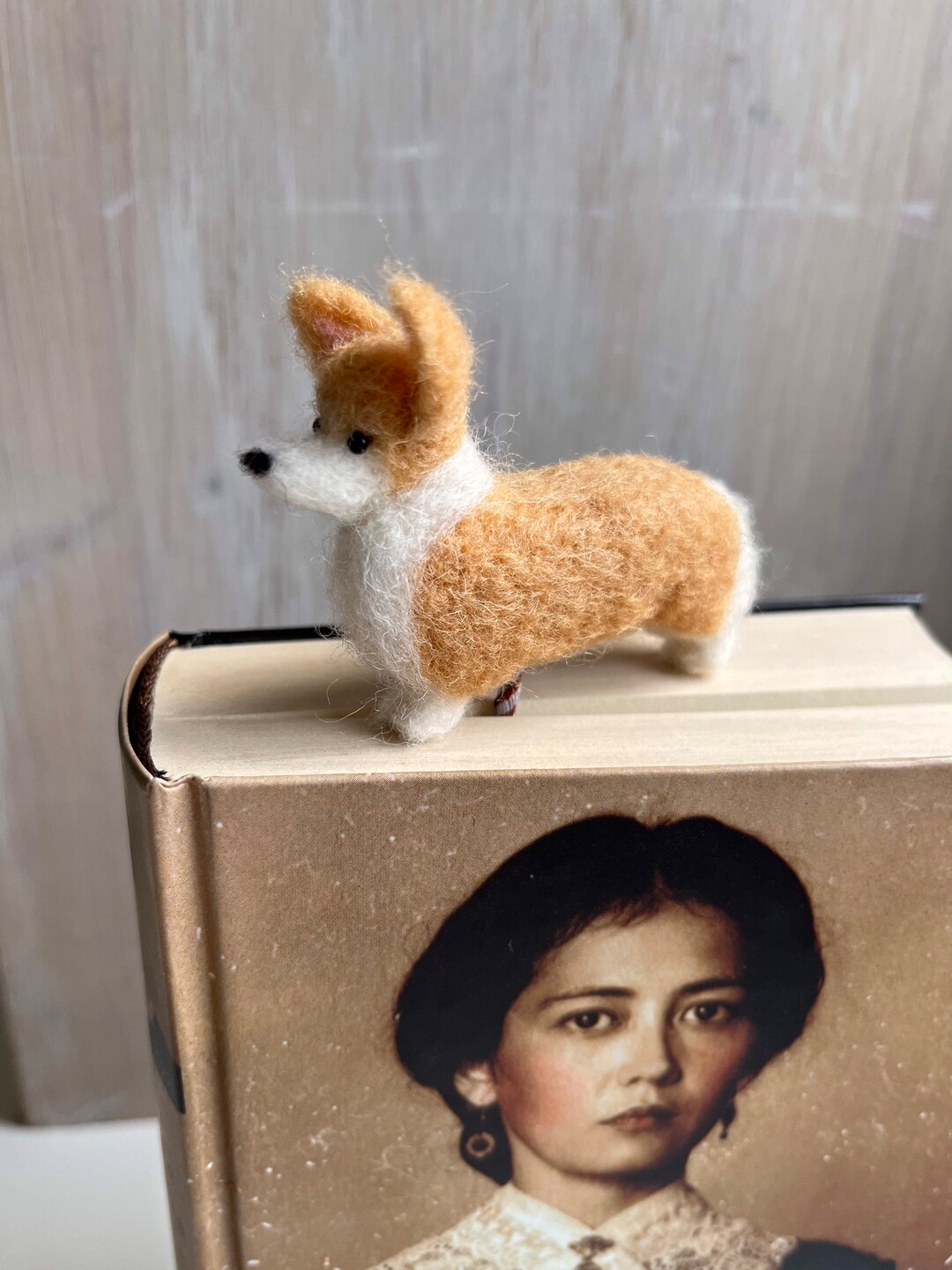 Handmade Felted Corgi Bookmark Corgi Miniature Christmas Decoration ...