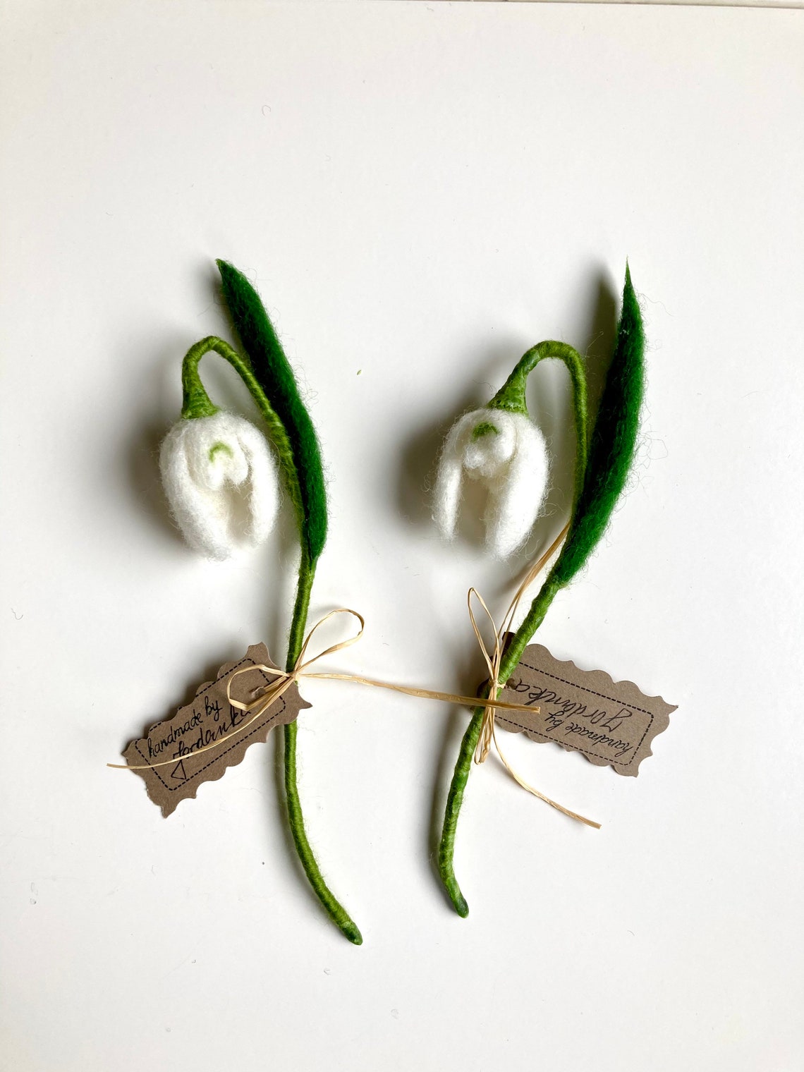 Handmade Bookmark Snowdrop Flower Book Lovers Gift Idea Felted - Etsy