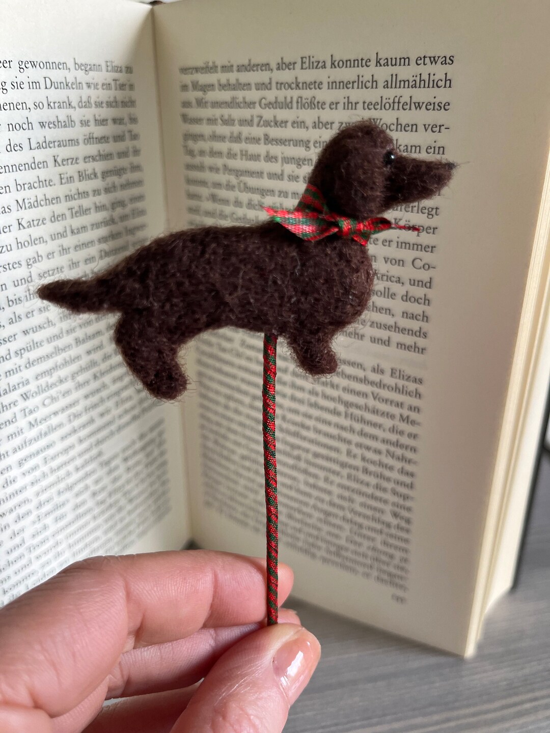 Miniature Dachshund Dog Bookmark Christmas Ornament Realistic Dackel ...