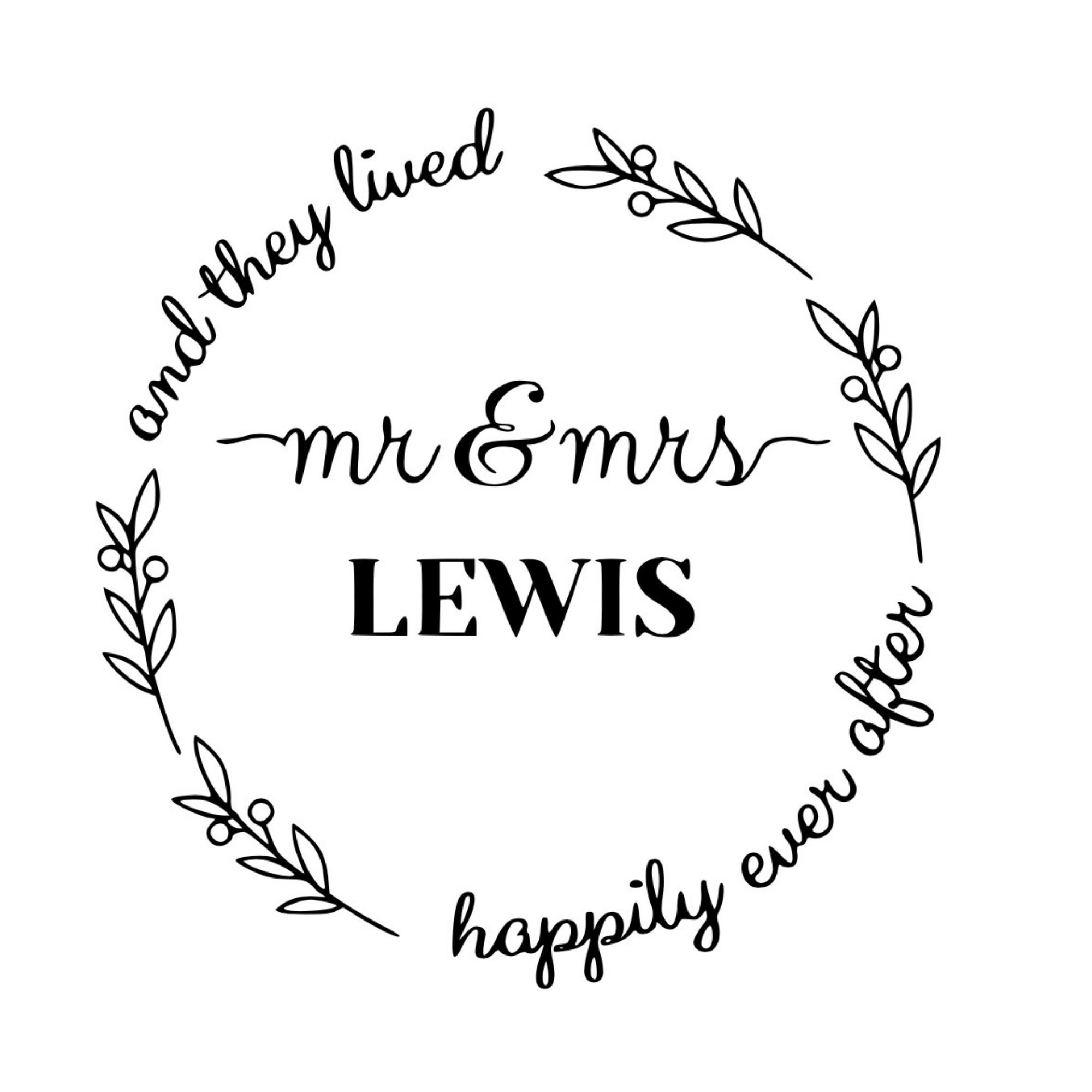 Mr. and Mrs. Lewis SVG Digital FILE - Etsy