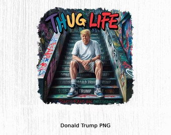Viral Thug Life President Design Preppy Edgy PNG High Quality ...