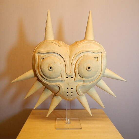 Legendofzelda Majoras Mask Wood Hand Carved Natural Wall - Etsy