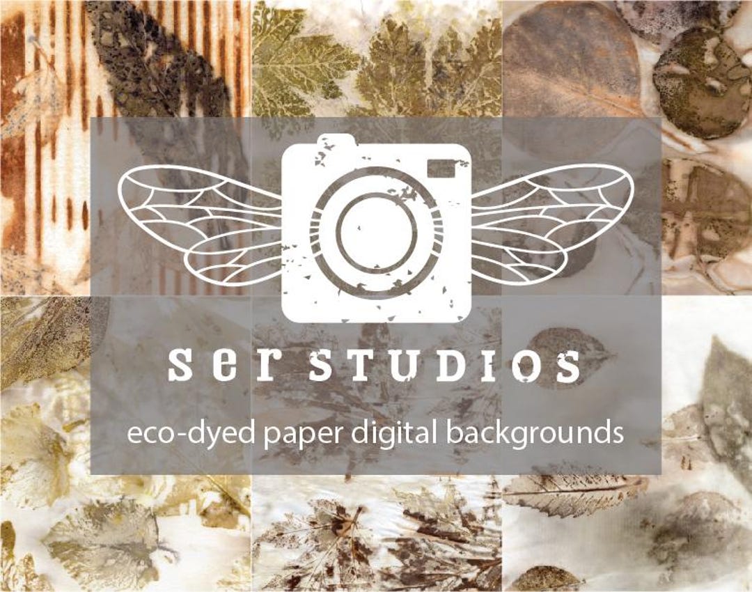 Eco-dyed Paper Digital Backgrounds- Earth Tones Set 2 - Etsy
