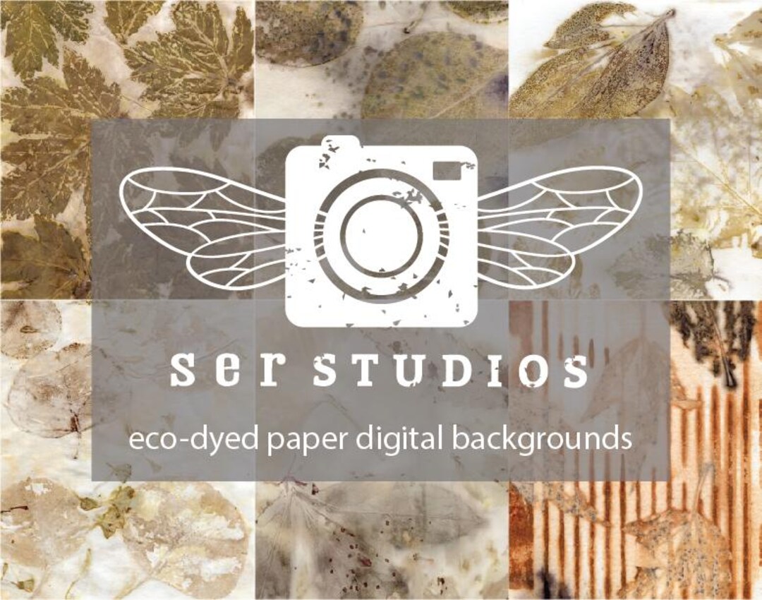 Eco-dyed Paper Digital Backgrounds- Earth Tones Set 1 - Etsy