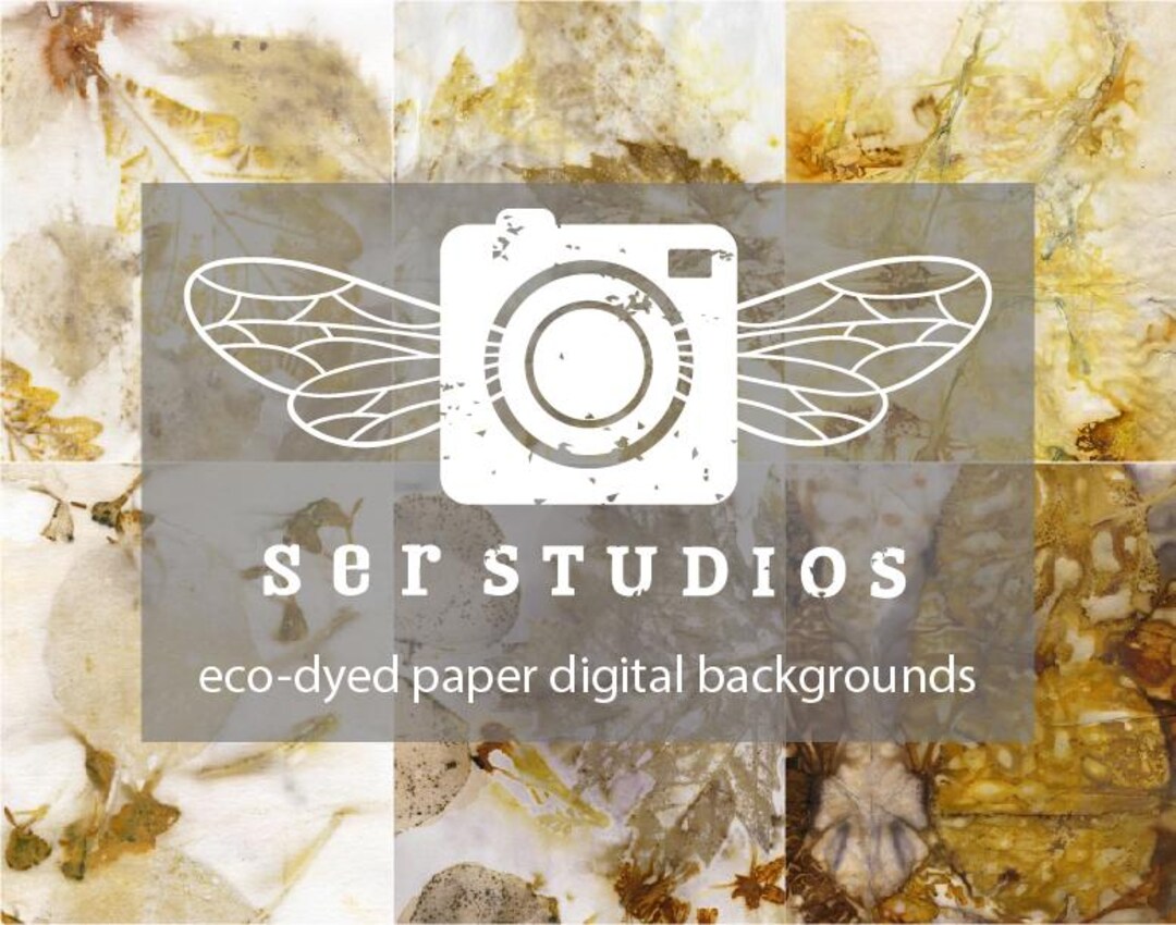 Eco-dyed Paper Digital Backgrounds- Gold Tones Set 1 - Etsy