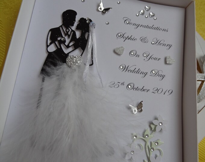 Handmade Personalised 3D Wedding Card / Anniversary Card With | Etsy