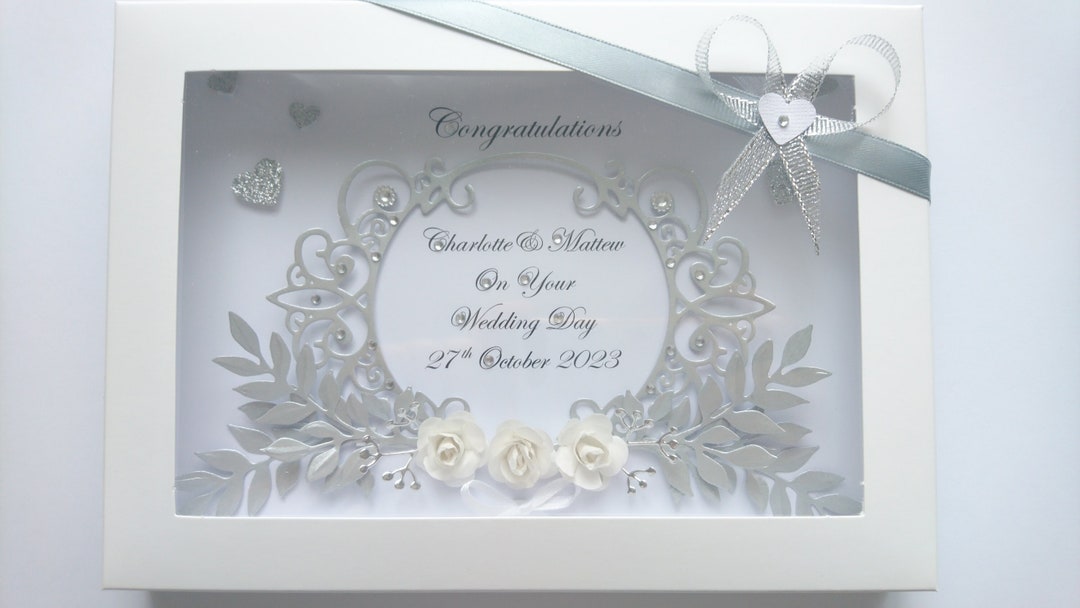 Handmade Personalised 3D Wedding Card / Anniversary / Engagement Card ...