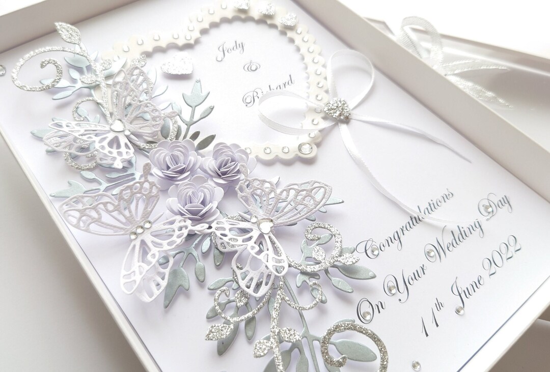Handmade Personalised 3D Wedding Card / Anniversary Card With GIFT BOX ...