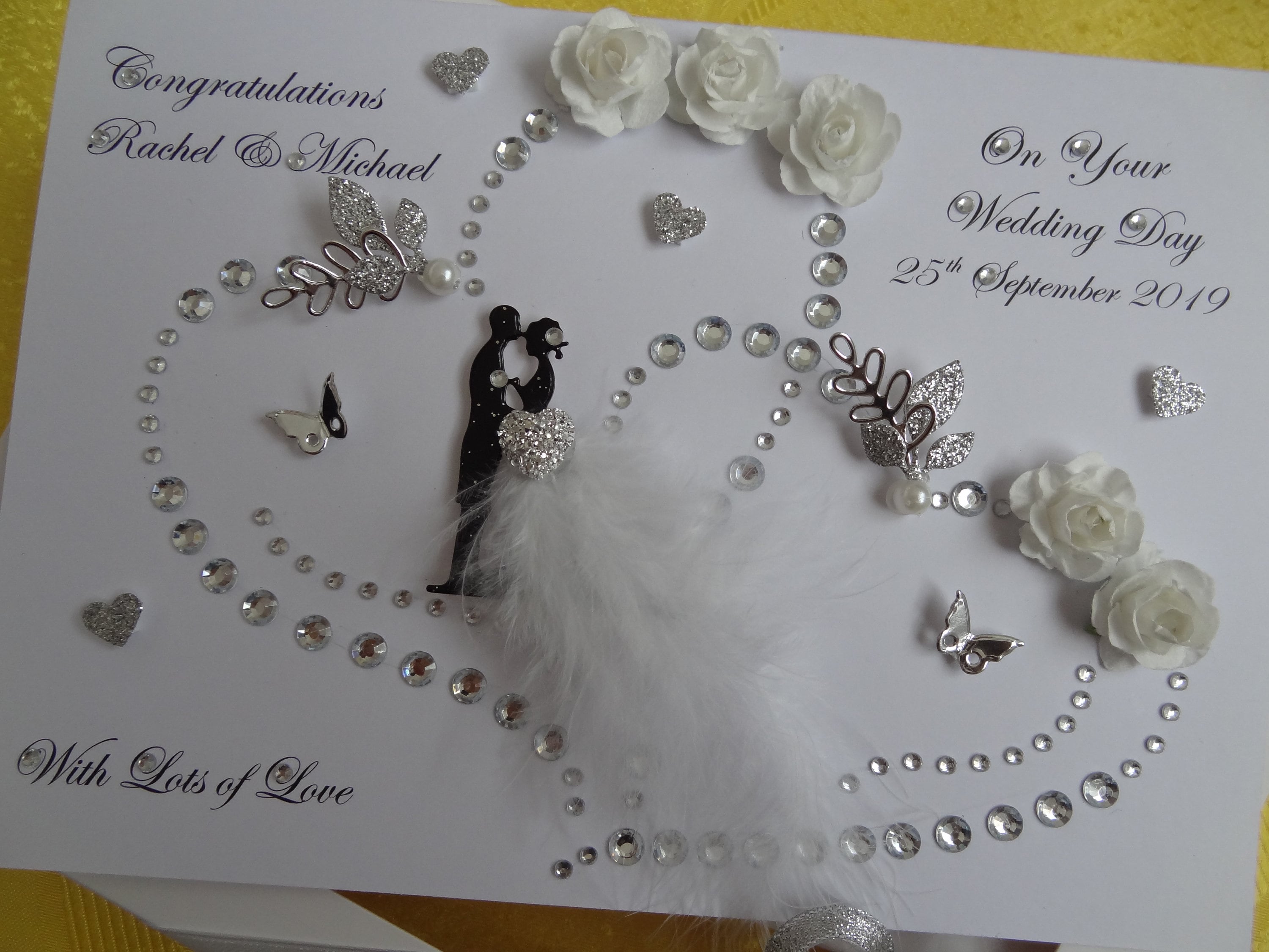 Handmade Personalised 3D Luxury Wedding Card / Anniversary | Etsy