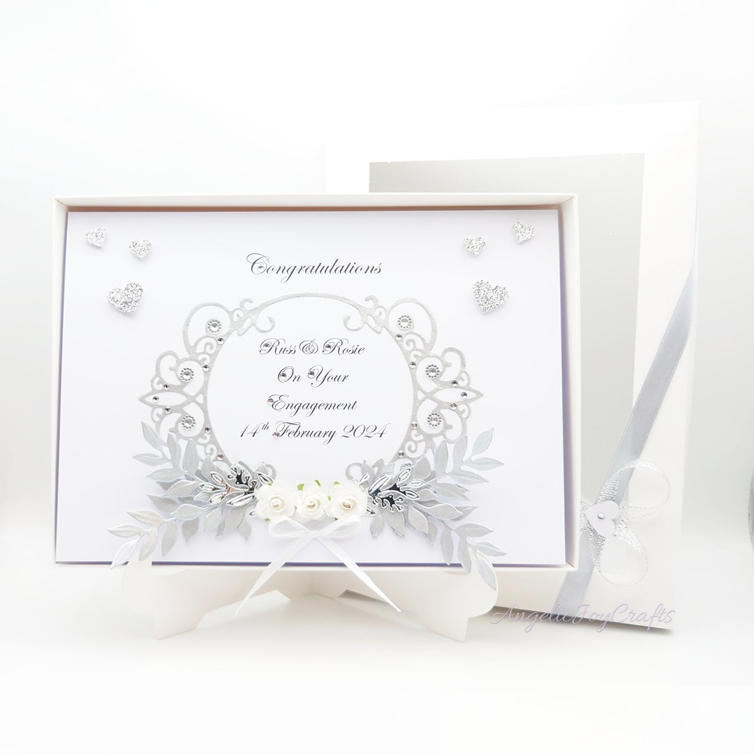 Handmade Personalised 3D Wedding Card / Anniversary / Engagement Card ...