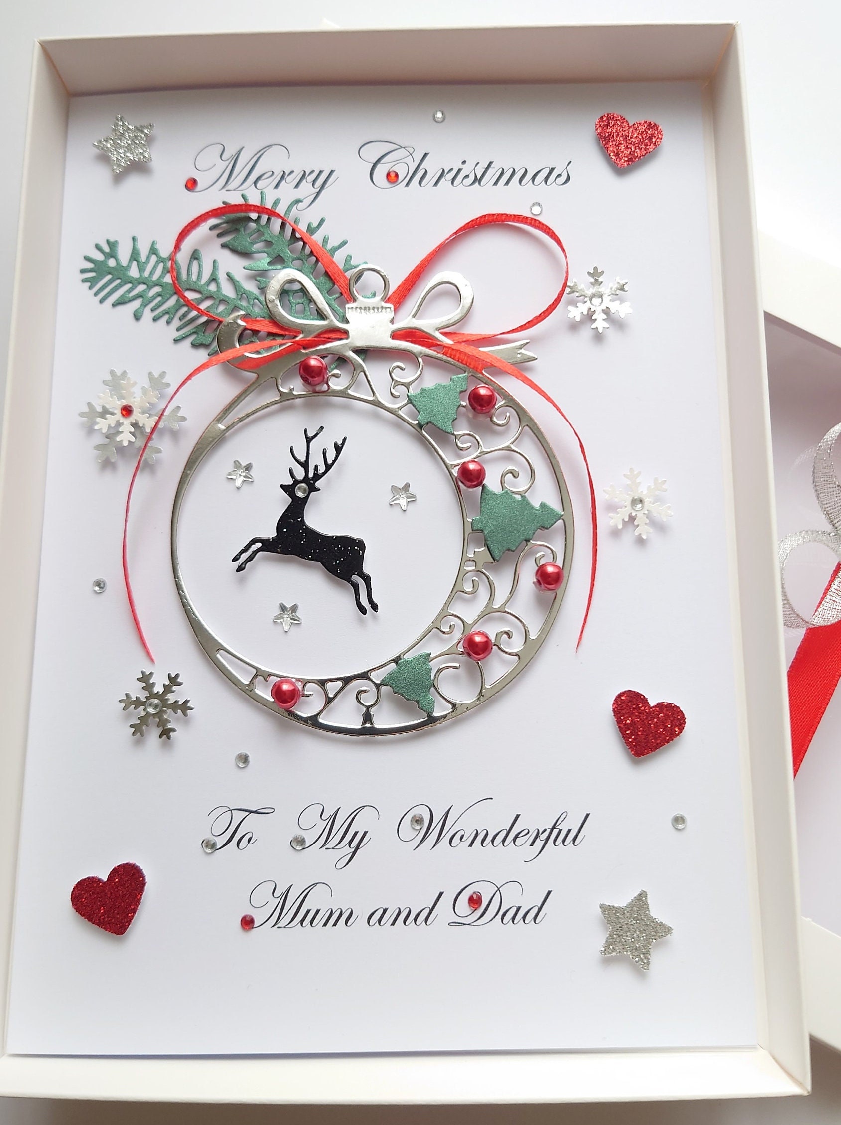Handmade Personalised Luxury 3D Christmas Card With GIFT BOX - Etsy UK