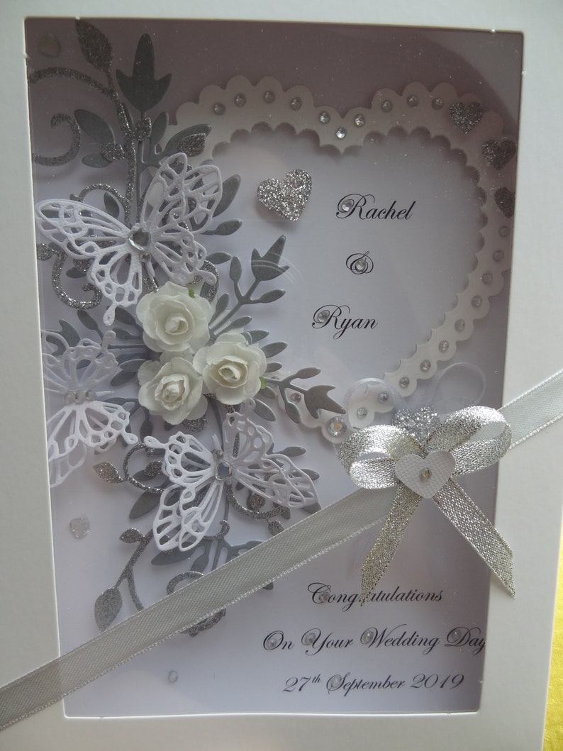 Handmade Personalised 3D Wedding Card / Anniversary Card with | Etsy