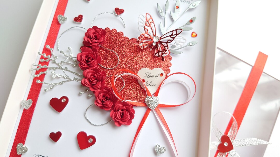 Personalised Luxury Handmade Valentines/ Birthday/ Mother Day Card With ...