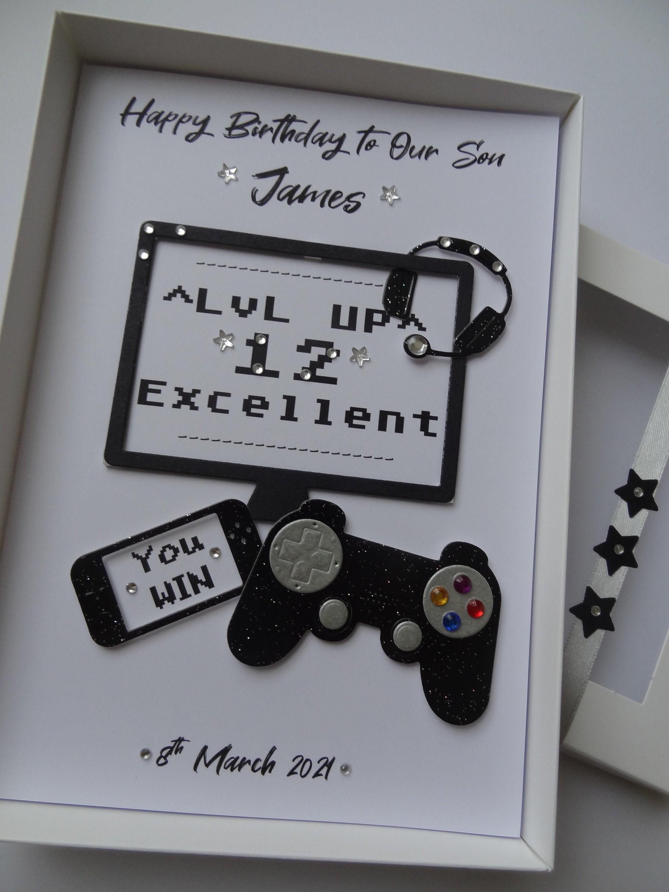 Handmade Personalised GAMER Gaming Birthday Card for any | Etsy