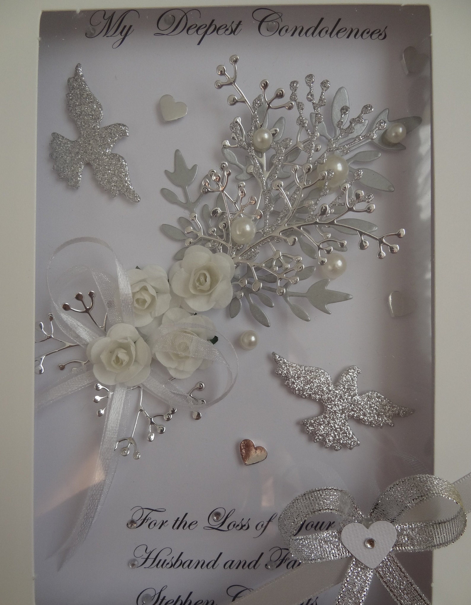 Handmade Personalised Deepest Condolences Sorry for Your Loss | Etsy