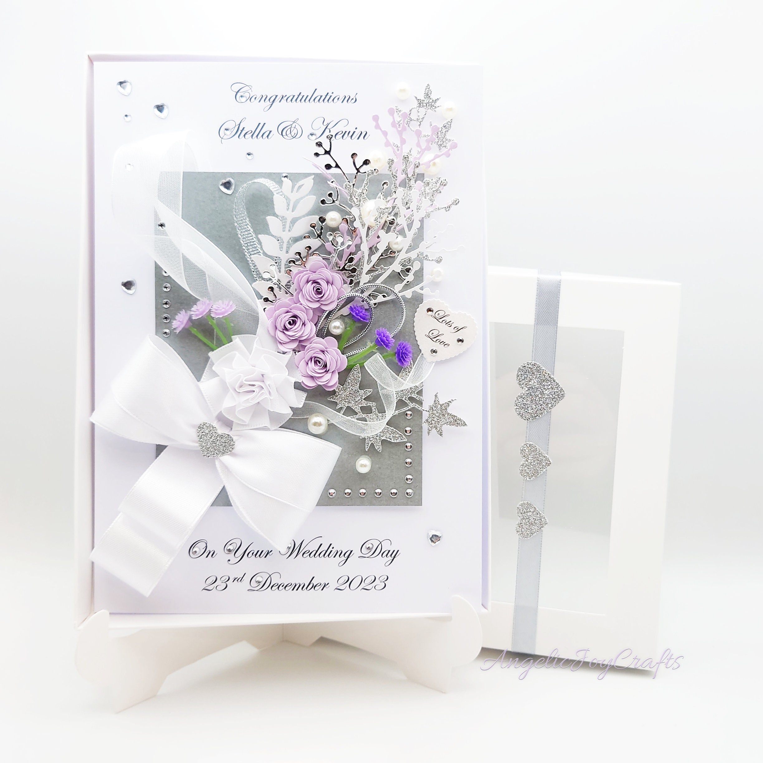 Personalized 3D Wedding Card With Gift Box: Handmade Anniversary Card ...