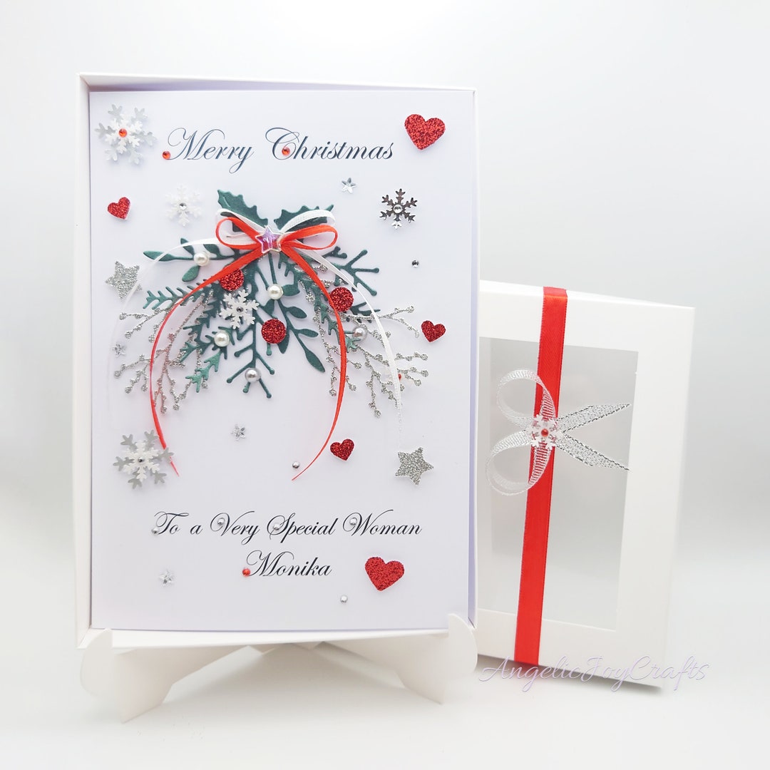 Handmade Personalised Luxury 3D Christmas Card With GIFT BOX - Etsy