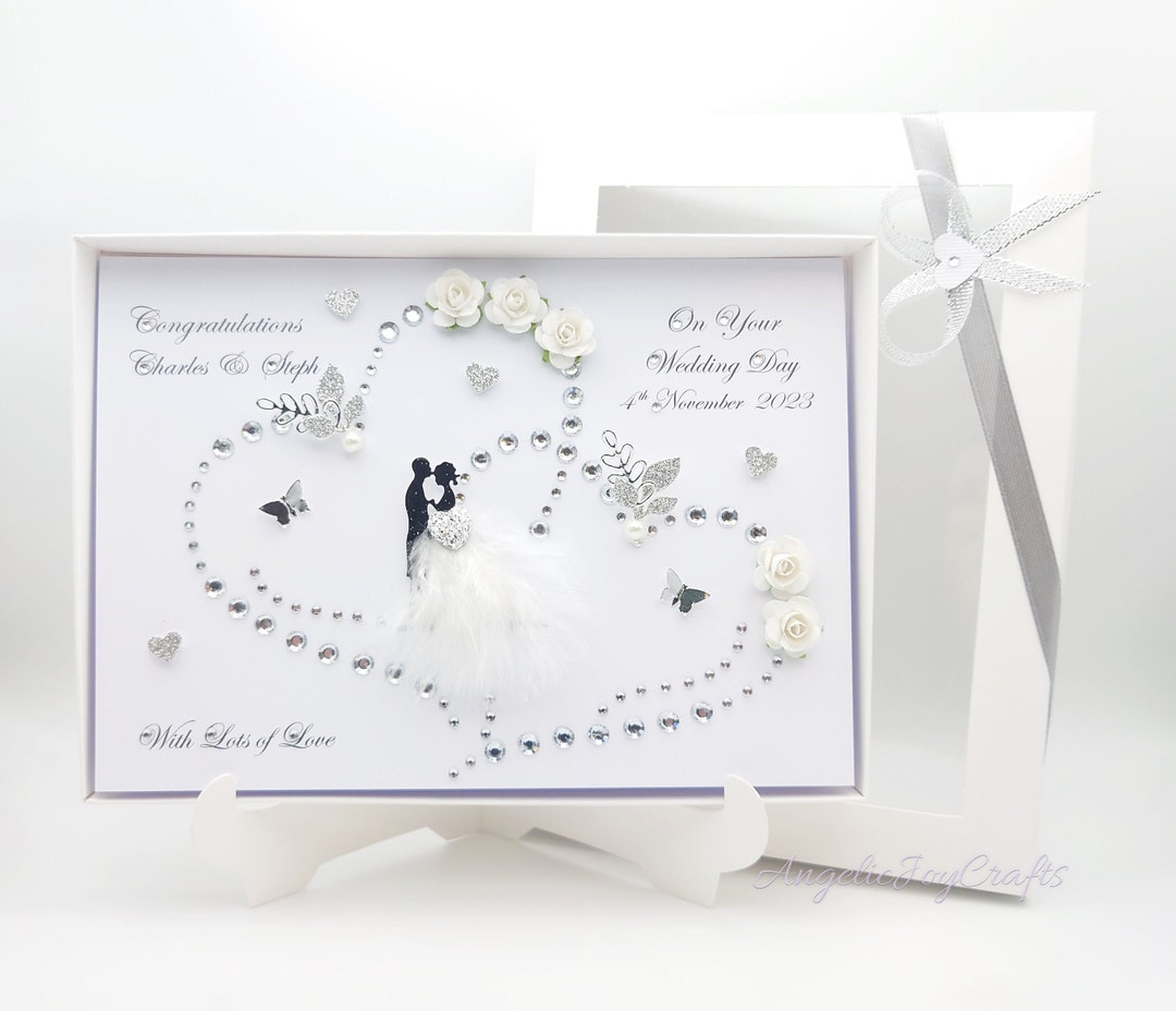 Handmade Personalised 3D Luxury Wedding Card / Anniversary Card With ...