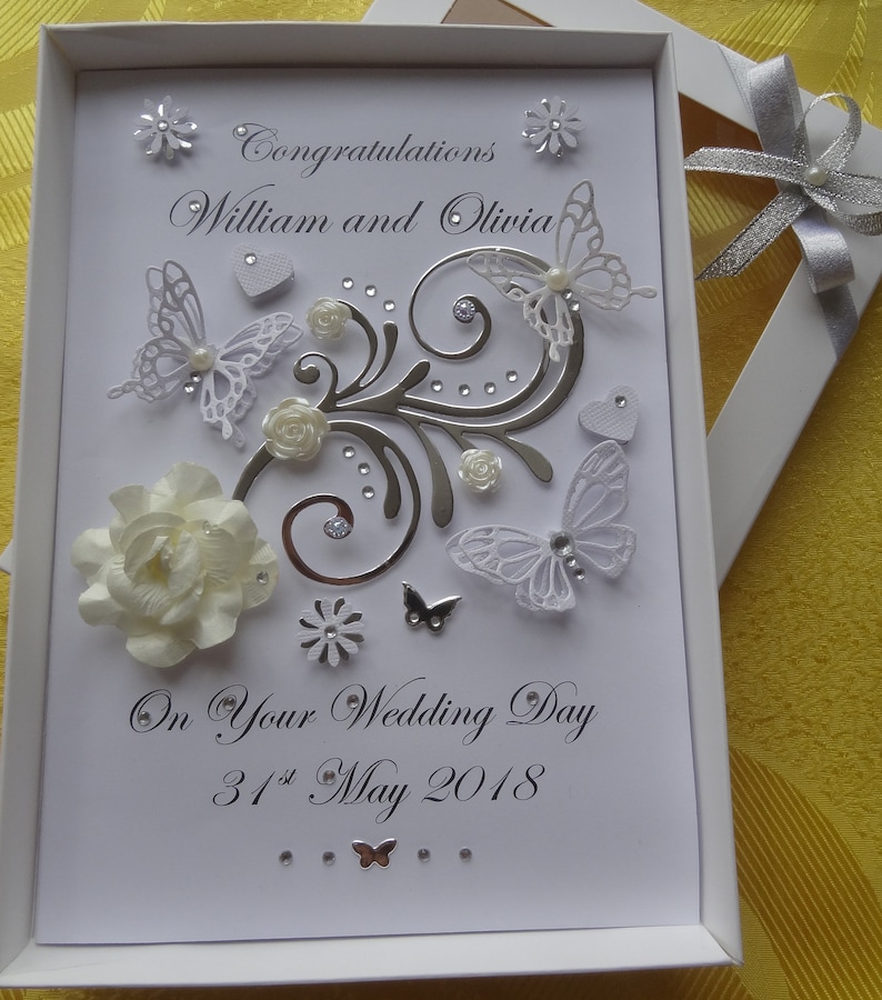 Personalised Luxury Handmade Anniversary Card 25th Silver 50th | Etsy Personalised Luxury Handmade Anniversary Card 25th Silver 50th | Etsy