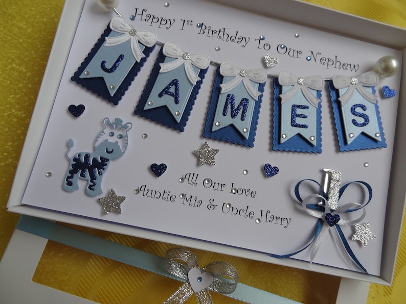 Handmade Personalised Luxury Birthday BOY Card /Son Nephew | Etsy